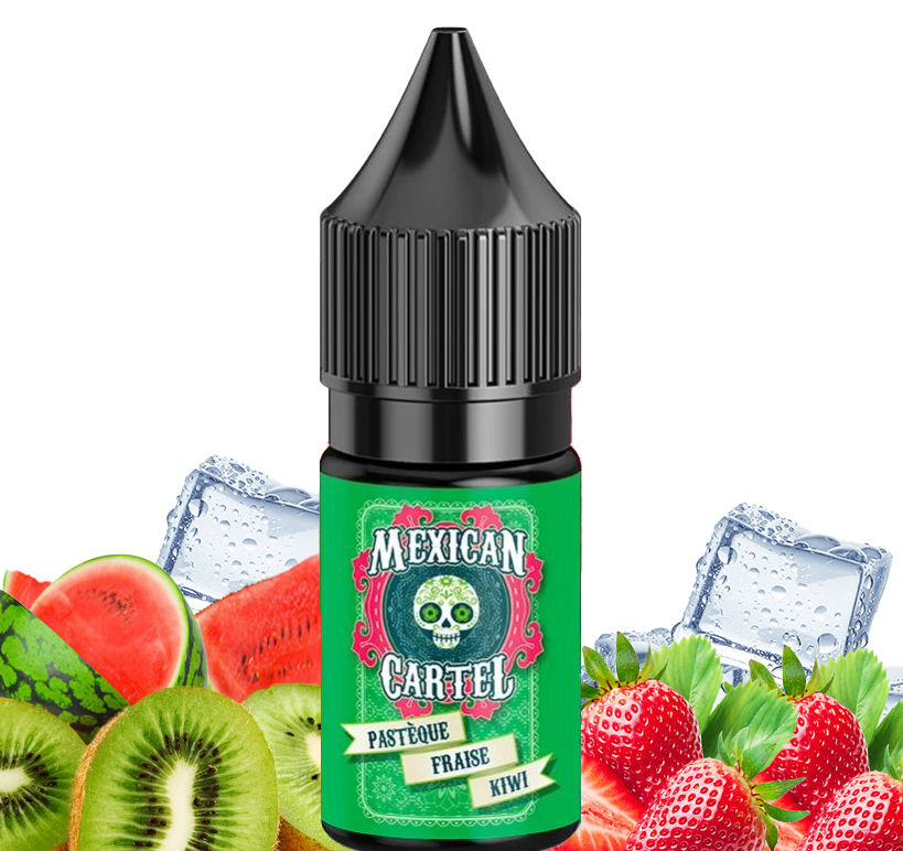 Concentré Pastèque fraise kiwi mexican cartel 10 ml, DIY. Quantité 10 ml