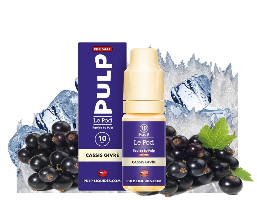 E-liquide le POD-PULP aux sels de nicotine parfum "cassis givré" Dosage de nicotine (mg/ml) 10 ...